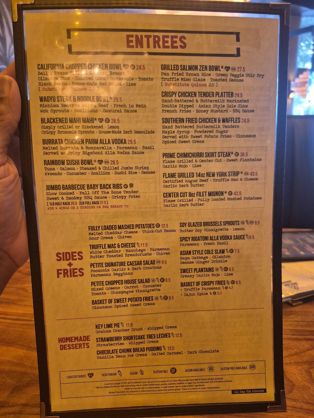 Меню Tap 42 Craft Kitchen & Bar - Midtown Miami, Майами, NE 1st Ave #101
